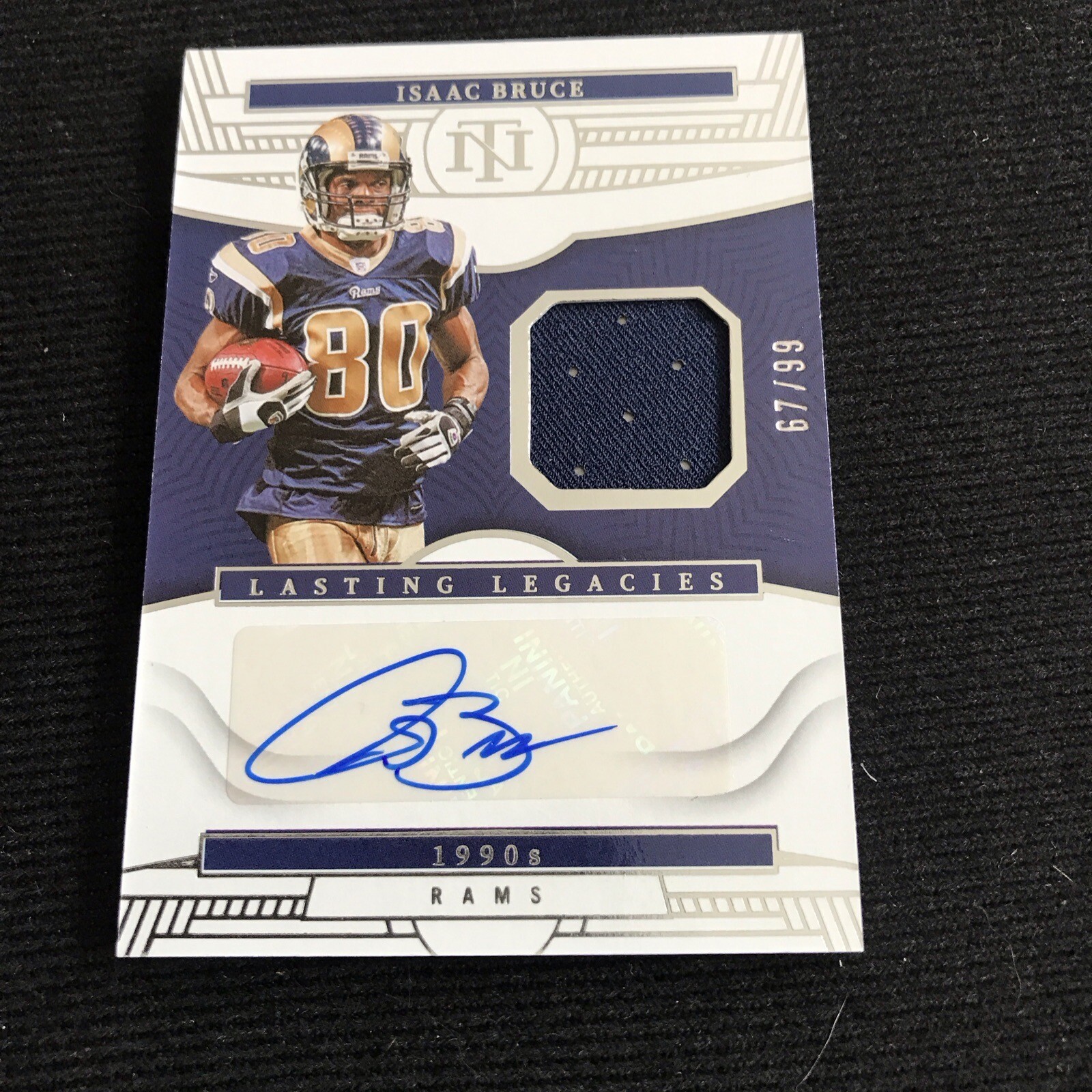 2022 National Treasures Isaac Bruce Jersey Autograph Auto 67/99 Rams | eBay