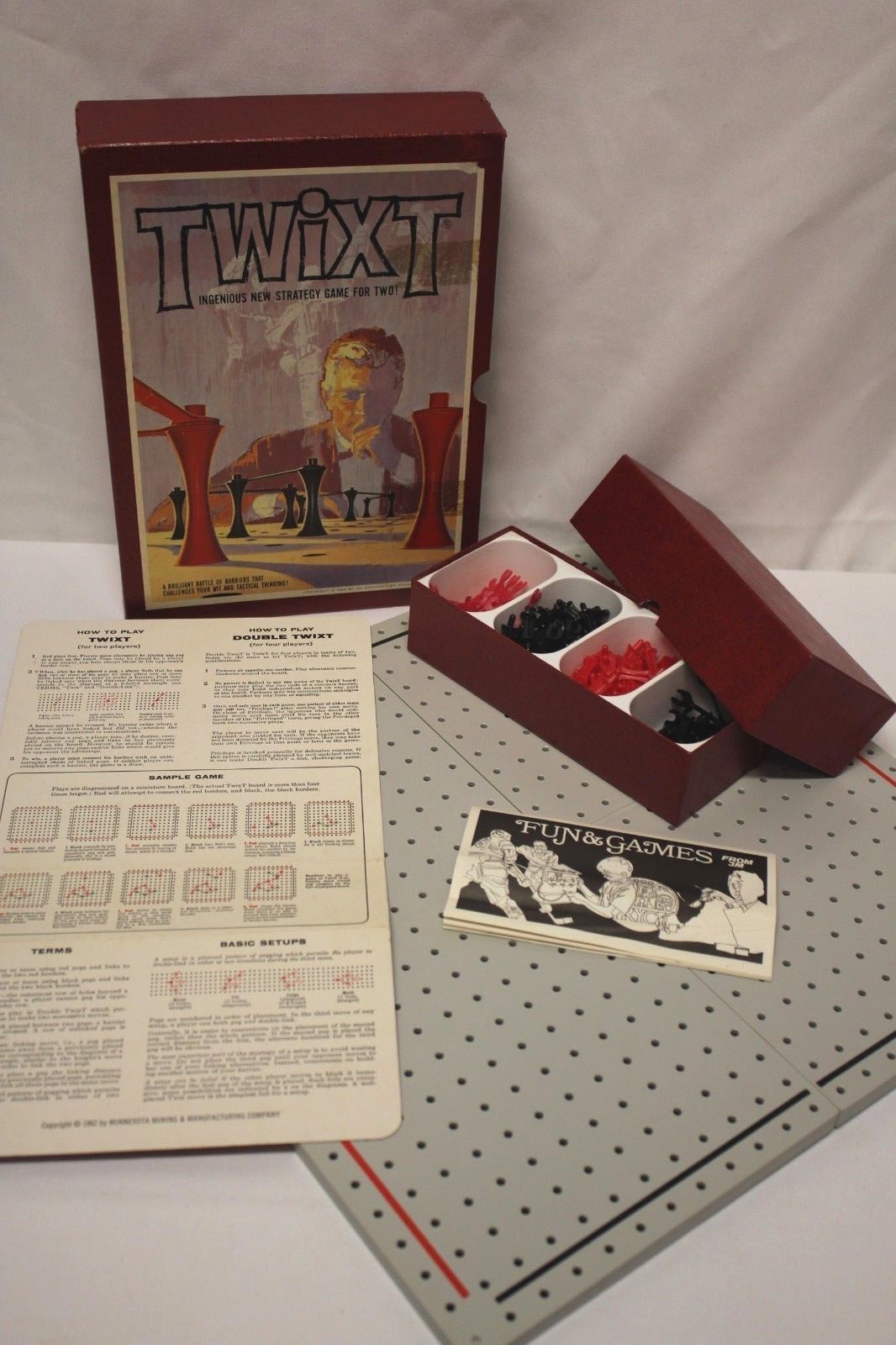 Vintage 1962 TWIXT Strategy Board Game 3M Bookshelf Series 100% ...