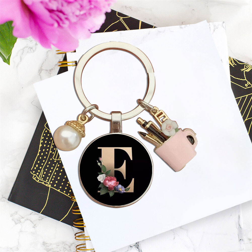 Letter E Keychain Alphabet Letter Keychain Charms for Key Handbag ...