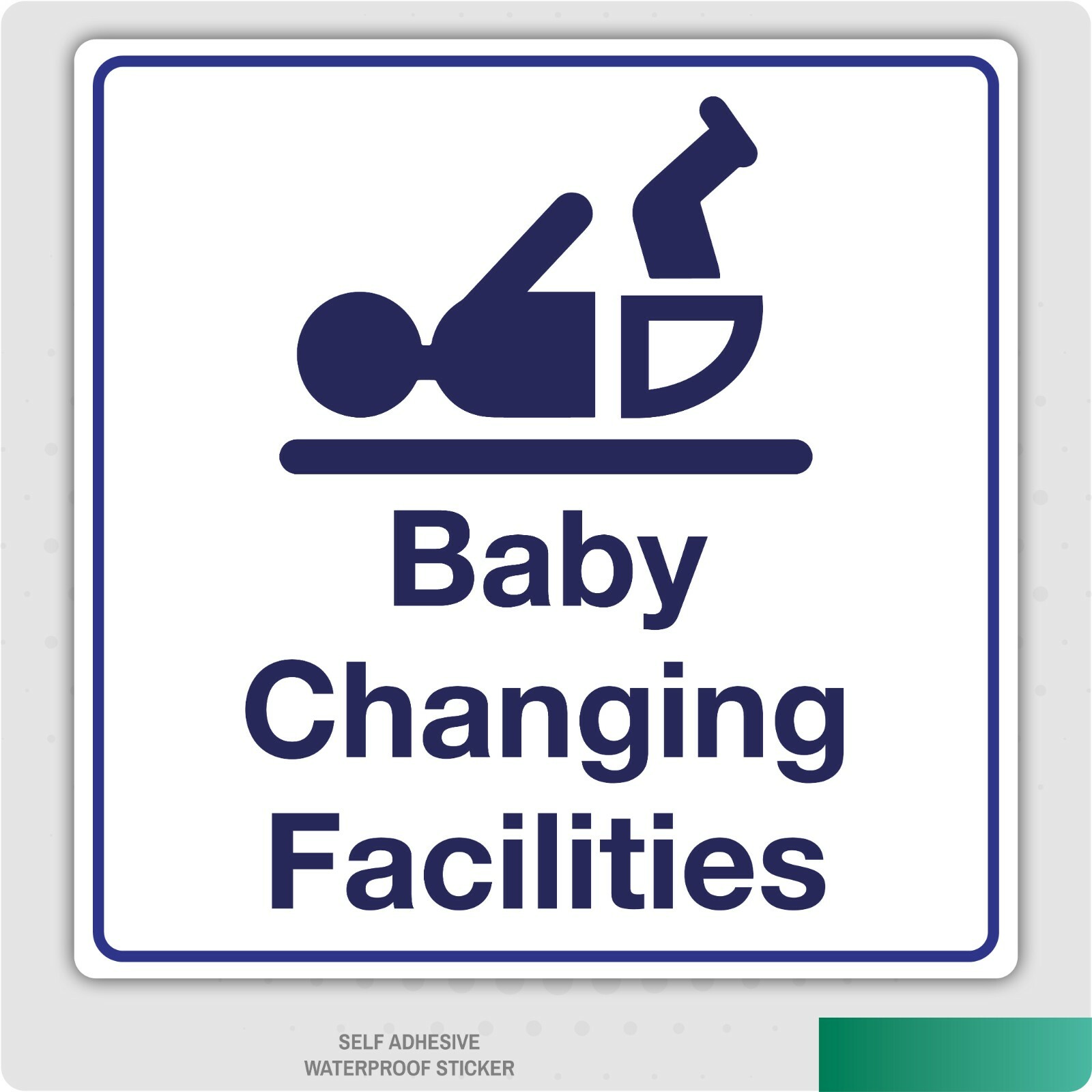 Baby Changing Facility Toilet Self-Adhesive Sticker - Health & Safety ...
