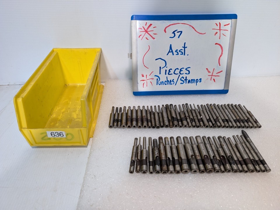 Lot of 57 Dayton Assorted Jektole Precision Pierce Die Punches, No Wax ...