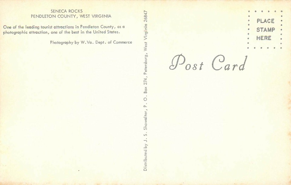 Postcard Mountains Unposted Seneca Rocks Pendleton County West Virginia ...