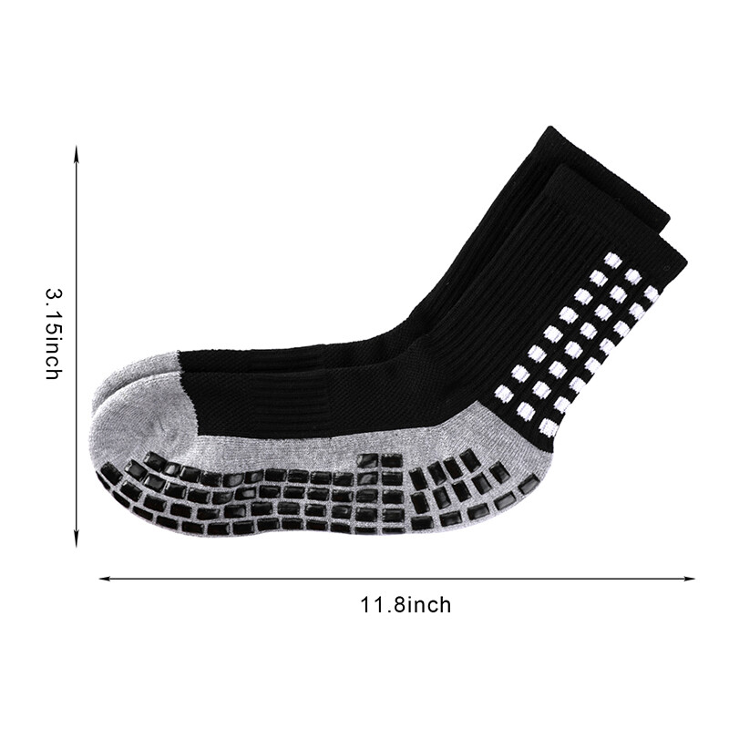 6 Pair Sport Socks Anti Slip W/ Grip Men Women Football Basketball ...