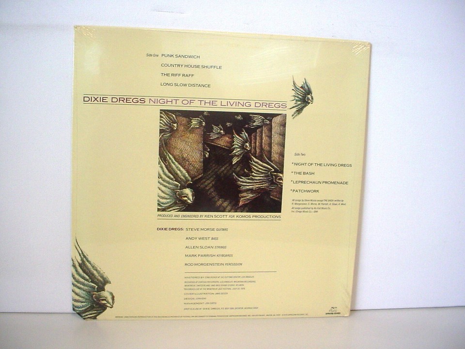 DIXIE DREGS Night Of The Living Dregs SEALED 1979 CAPRICORN CPN-0216 ...