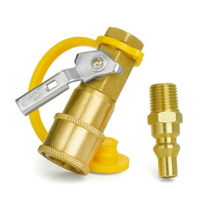 1/4" RV Propane Quick Connect Natural Propane Disconnect Kit with Shut ...