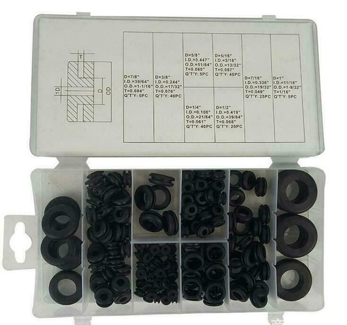 Rubber Grommet Ring Assortment Set Electrical Gasket Tools For Wire ...