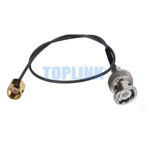 50x SMA Male Plug to BNC Male Pigtail 1.13mm Coax Cable 15cm for Wlan ...