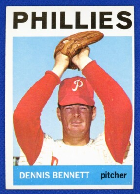 1964 Topps Baseball # 396 Dennis Bennett Philadelphia Phillies EX + OFF ...