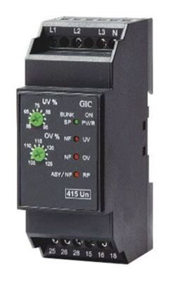 1 x GIC Phase, Voltage Monitoring Relay with DPDT Contacts, 3 Phase ...