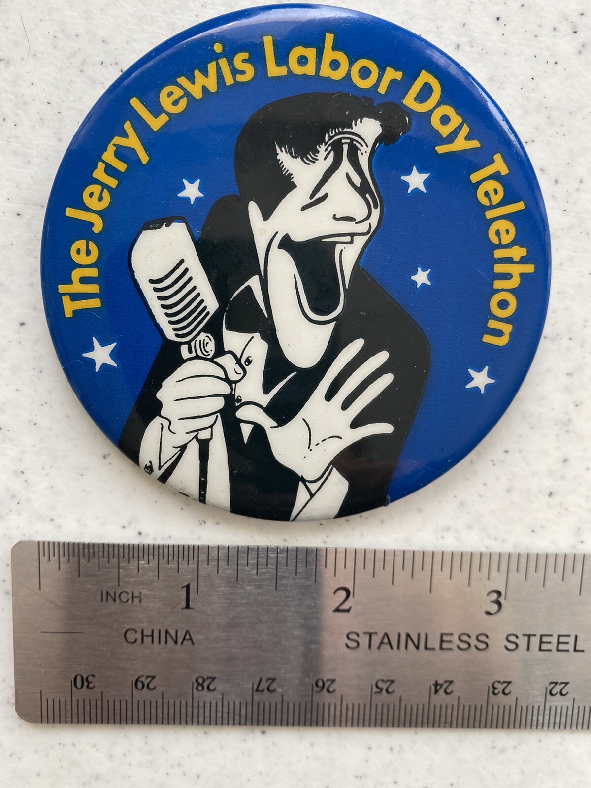 Vintage Jerry Lewis Labor Day Telethon Pinback Button Pin 1981 - 3" | eBay