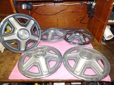 Set (5) OEM 1969 14" Ford Mustang Stainless Wheel Covers Hubcaps C9ZZ ...