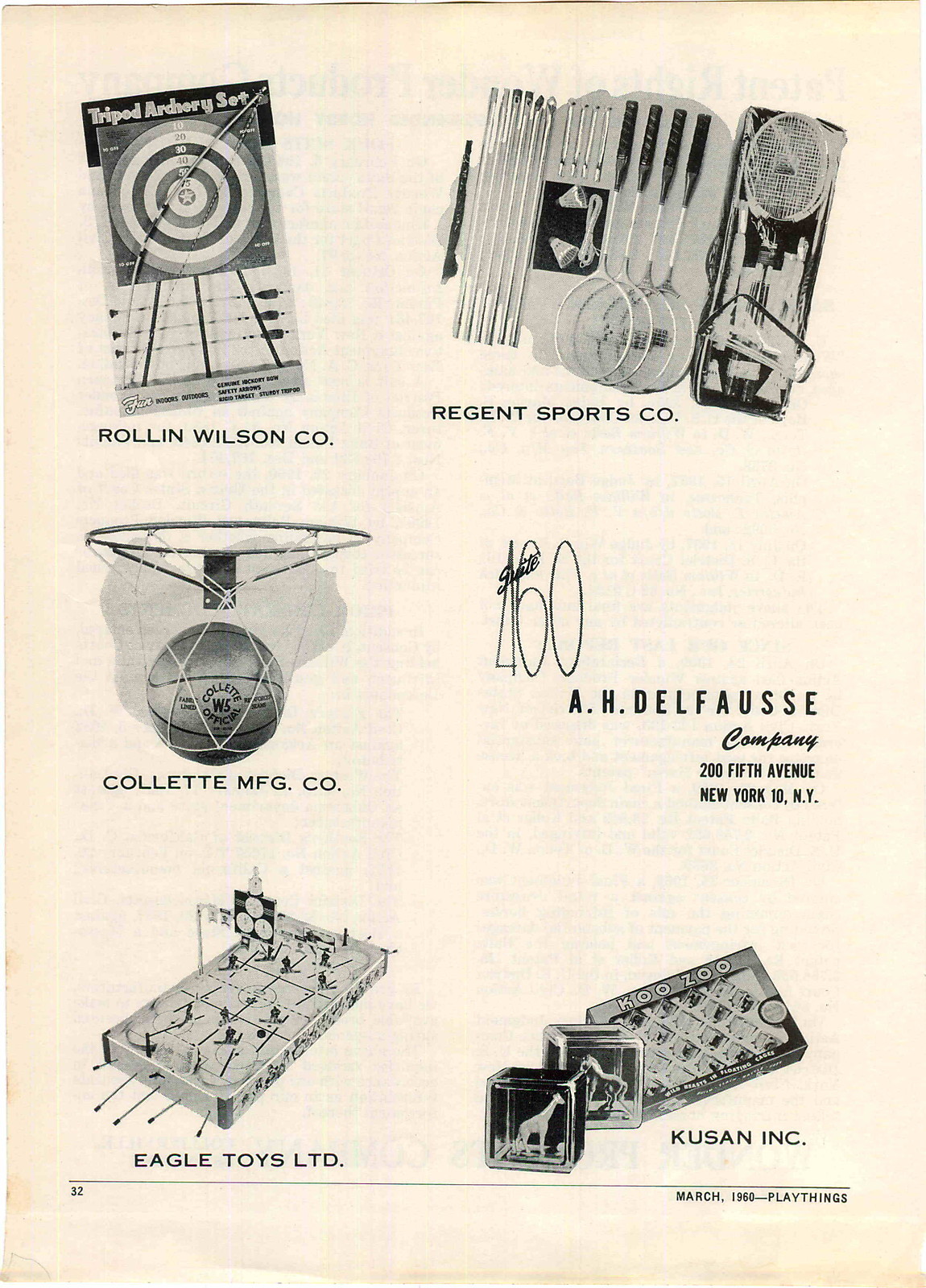 1960 ADVERT 2 PG Delfausse Co Toy Kusan Train Set Gun Pistol Hanna ...