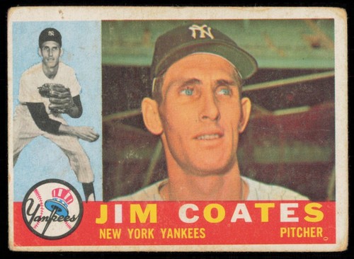 1960 TOPPS JIM COATES NEW YORK YANKEES #51 VG - CORNERS | eBay