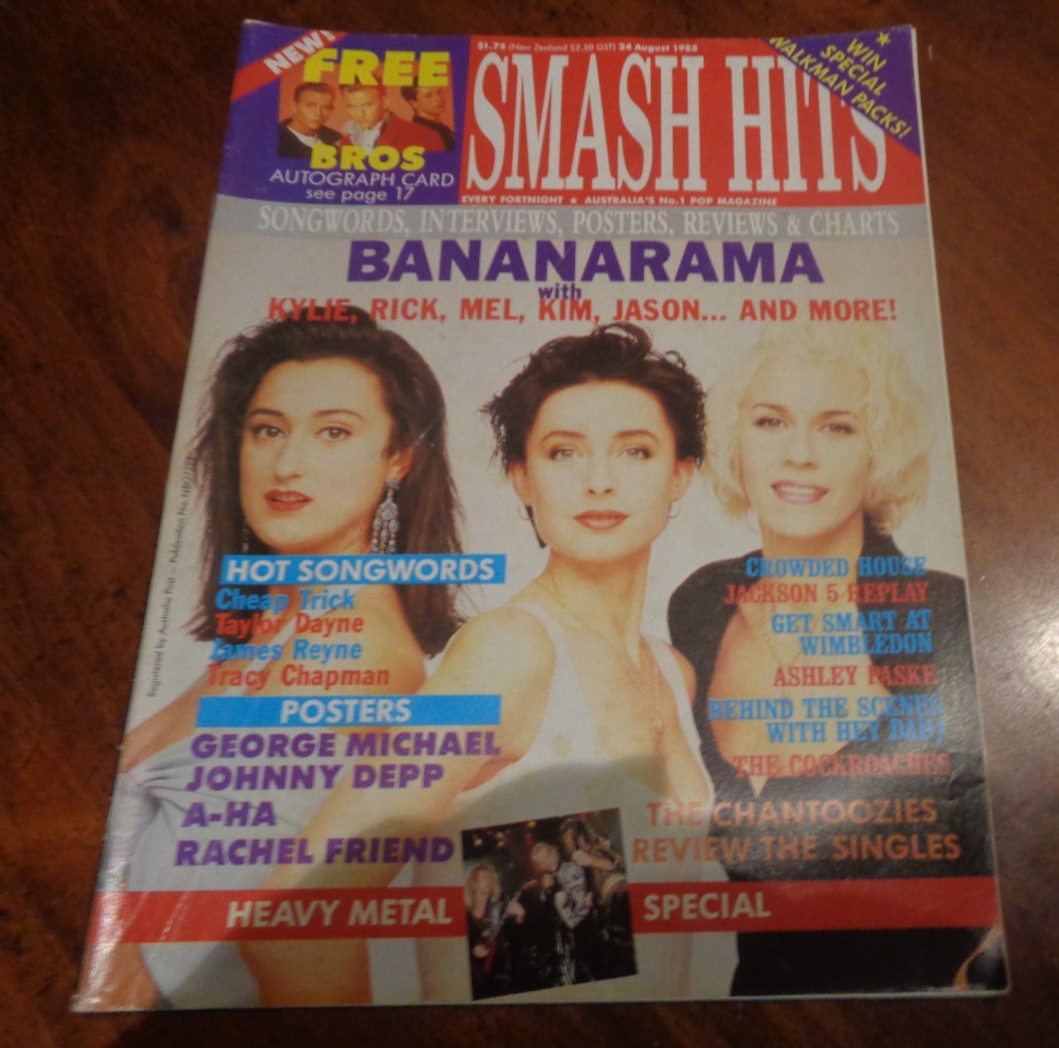 1988 Smash Hits Magazine August 24 BANANARAMA GEORGE MICHAEL POSTER | eBay