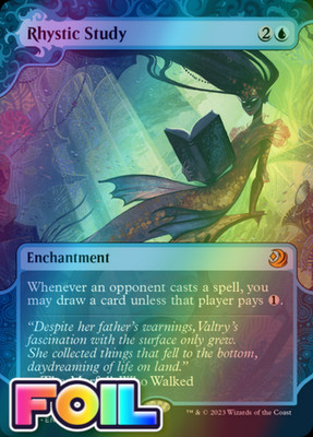 x1 Rhystic Study WOT MTG 25 FOIL SHOWCASE BORDERLESS MYTHIC M/NM 1x | eBay