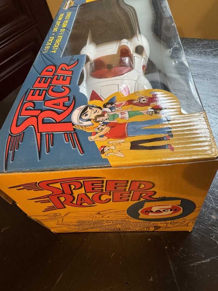 🔥Vintage 2003 35 Years Speed Racer Mach 5 w/Chim Chim - ERTL 1/18 ...