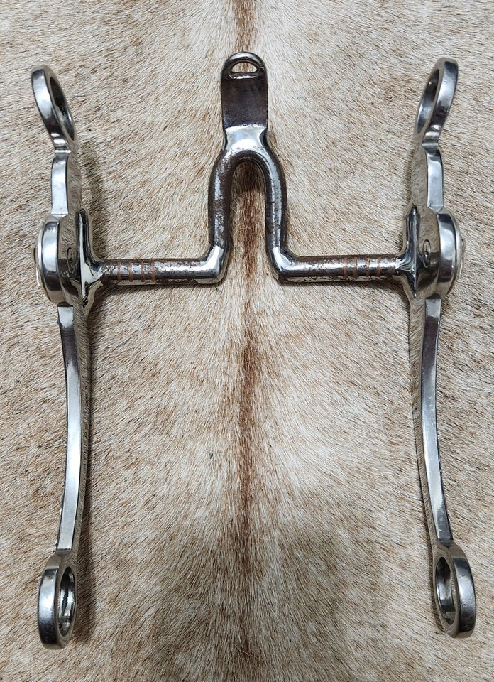 5” Original Myler USA Custom Sterling Western Show Curb Bit - Cathedral ...
