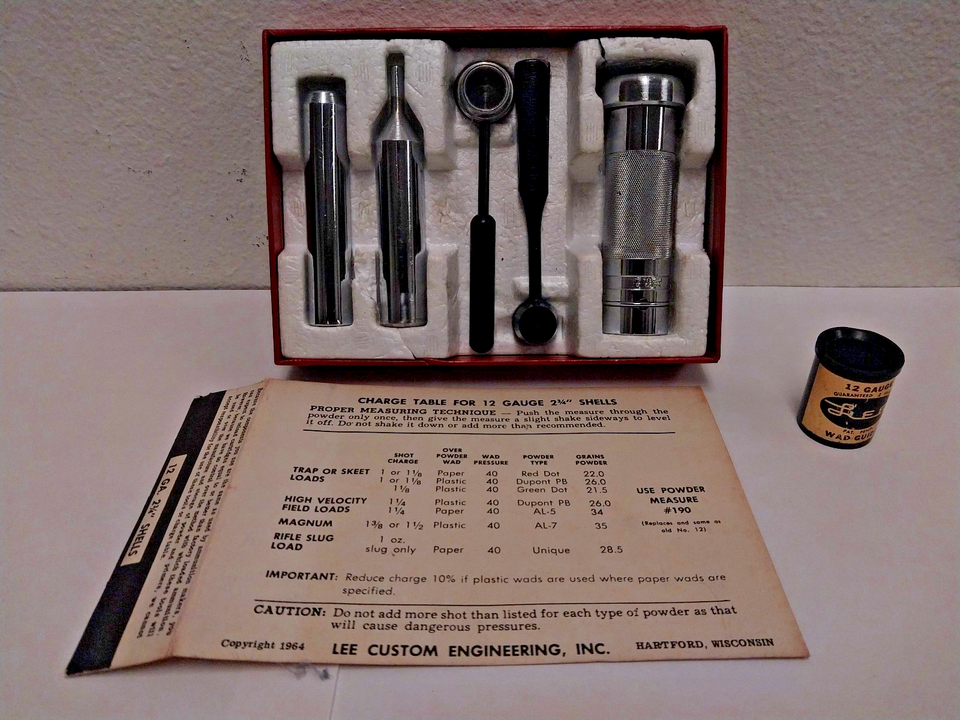 Lee Loader - 12 Gauge 2 3/4" Shells & Wad Guide - COMPLETE WITH ...