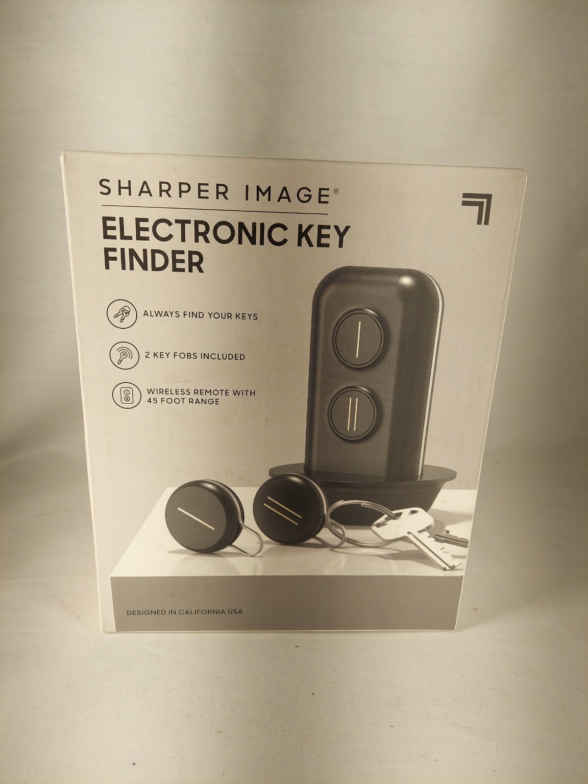 NEW Sharper Image Portable Electronic Key Finder Locator w/ 2 Key Fobs ...