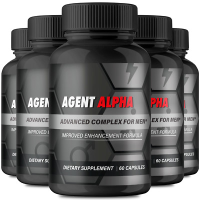 (5 Pack) Agent Alpha Supplement for Men Virility, Male Performance ...