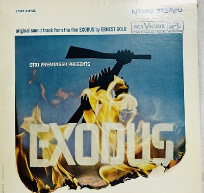 Vintage EXODUS Original MovIe Soundtrack Recording Vinyl Album Ernest ...
