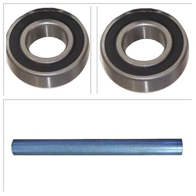3pcs Wheel barrow Axle and Bearings WheelBarrow with 25mm Bore & 52mm ...