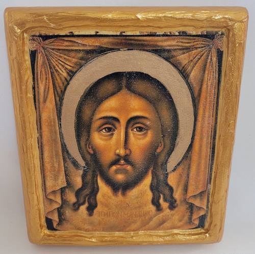 Jesus Christ Holy Mandylion Mt. Sinai Orthodox Icon Art on Wood ...