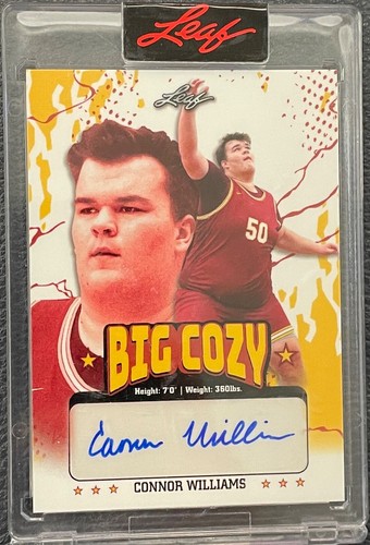2022 LEAF ROOKIE AUTO RC Autograph Big Cozy CONNOR WILLIAMS JERSEY # 50 ...