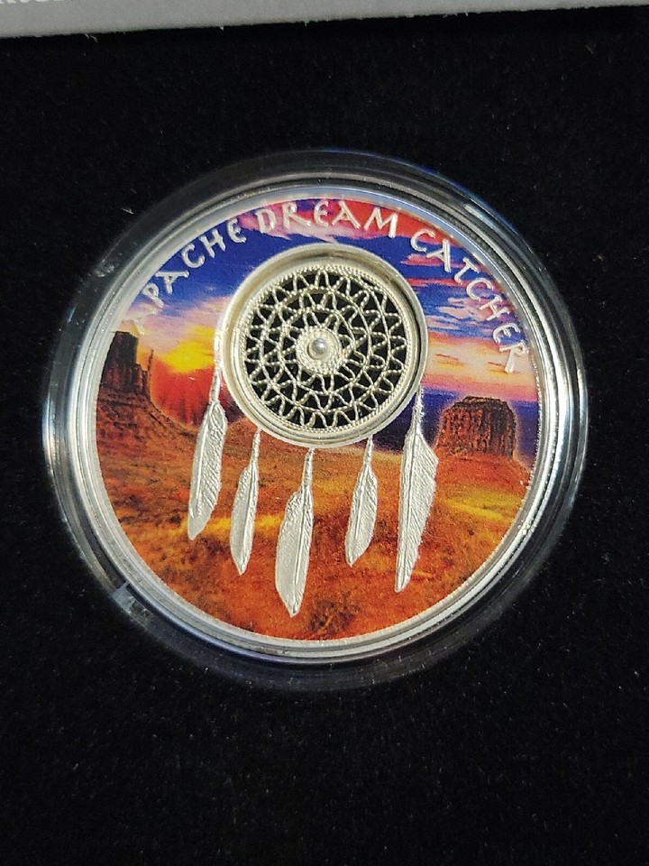 2017 Apache Dream Catcher 1 oz .999 Silver Native American Mint Coin ...
