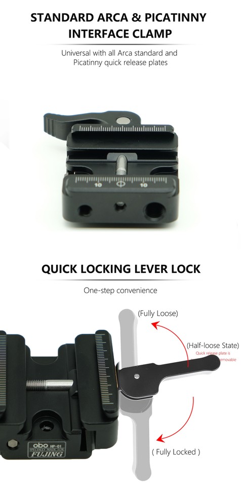 Quick Release Clamp Arca Swiss to Picatinny Adapter Tripod ball head | eBay