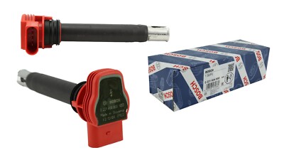 NEW BOSCH RED IGNITION COIL VW Touareg Audi A4 S5 R8 A8 4.2 FSI 1x ...