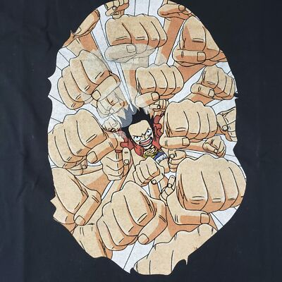 Bape One Piece Luffy gum gum gattling Shirt | eBay