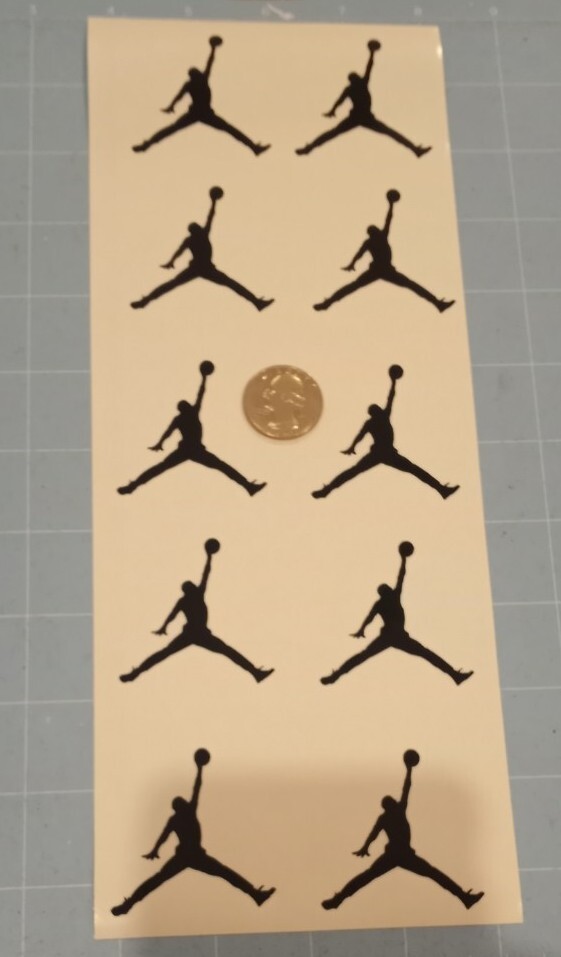 Black Jumpman Vinyl Decals Jump Man Laptop Cellphone 10 Black Jumpman ...