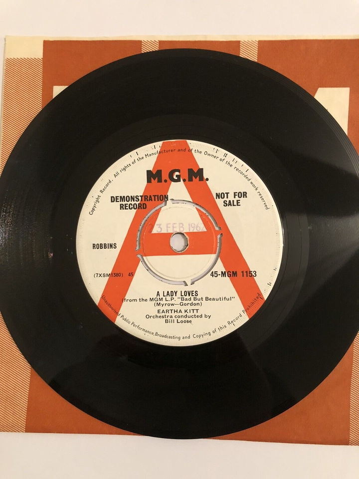Eartha Kitt/ DEMO A Lady Loves/ Please Do It Again MGM 1153 EX. 1962 ...
