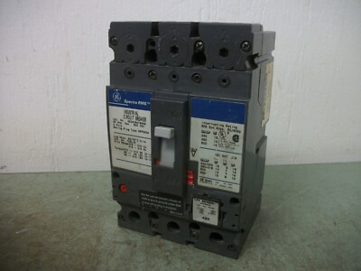 GE SPECTRA SEDA CIRCUIT BREAKER SEDA36AT0060 60AMP 600VOLT 3POLE W/40A ...