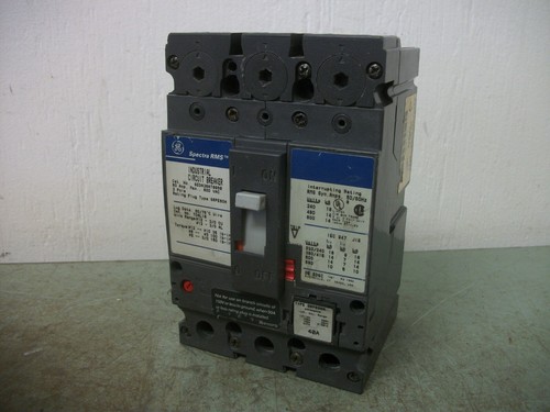 GE SPECTRA SEDA CIRCUIT BREAKER SEDA36AT0060 60AMP 600VOLT 3POLE W/40A ...
