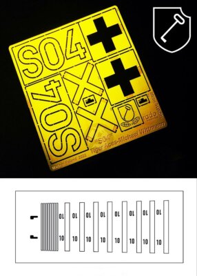 Rado 1/16 120mm Tiger I Early S04 Tank Markings Michael Wittmann WWII ...