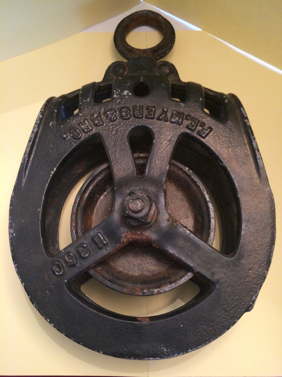 VINTAGE F.E. MYERS & BROS. BARN HAY PULLEY H360, ASHLAND, OHIO ~ EARLY ...