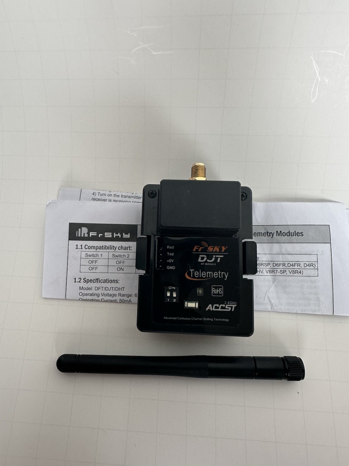 FrSky DJT 2.4GHz ACCST Module for JR Transmitter, D (Telem) or V8 (Non ...