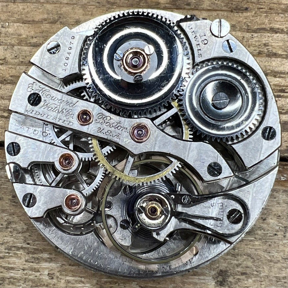 16s Howard Pocket Watch Movement - Series 5 - 19 Jewels, Adjusted 5 ...