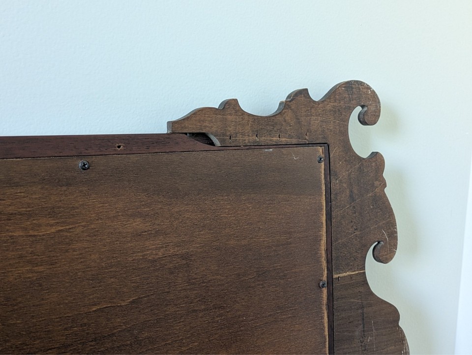 Vintage Chippendale Style Carved Wood Shell Maple Wall Mirror 28.5” | eBay