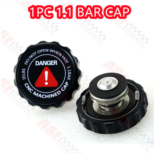 1.1bar Anodized Aluminium Radiator Cap CNC Precision Machined Universal ...