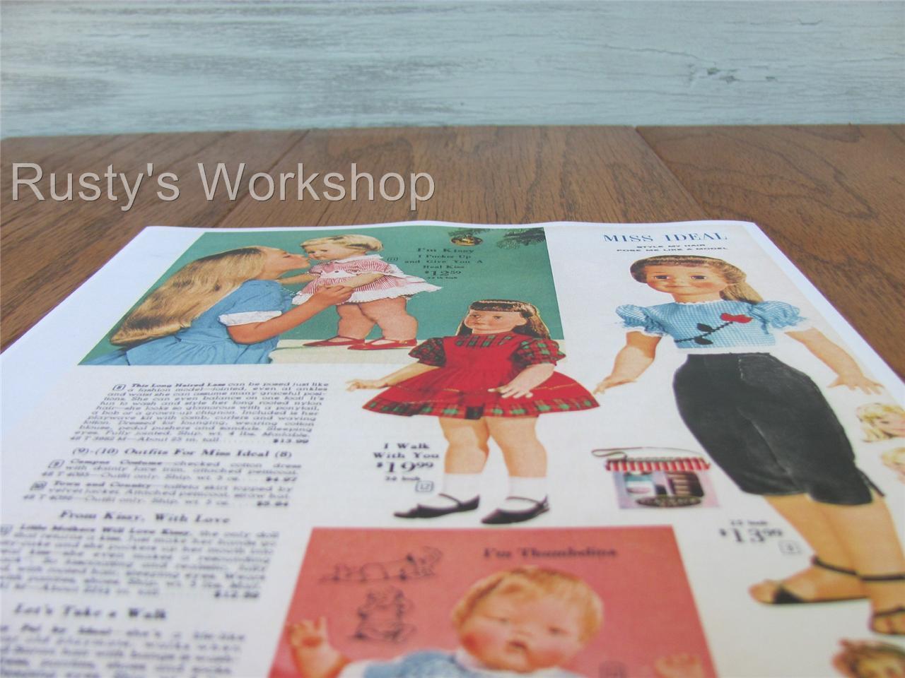 1961 Ideal KISSY & MISS IDEAL & PATTI PLAYPAL & THUMBELINA Doll AD | eBay