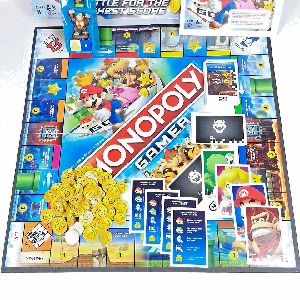 Monopoly Gamer Nintendo Edition - Peach Luigi Donkey Kong - COMPLETE ...