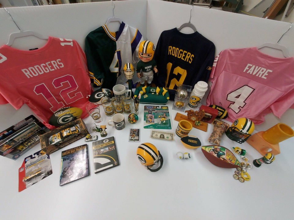 Green Bay Packers Memorabilia 30lbs NFL Aaron Rodgers Jersey Football ...