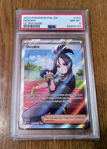 Dendra Full Art Trainer Pokemon Card PSA 8 NM-MT Paldea Evolved # 250/ ...
