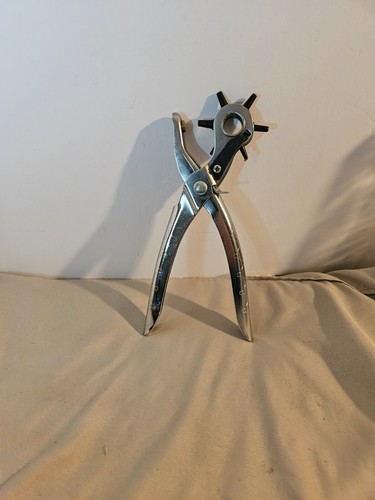metal leather punch 6 hole revolving head used | eBay