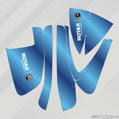 BLUE CHROME STYLE DD2 AIRBOX STICKER KIT - ROTAX - KARTING | eBay UK