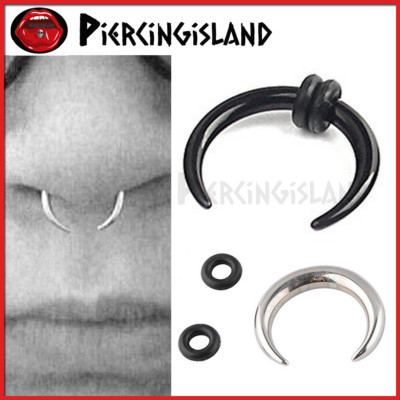 Buffalo Pincher Surgical Steel Awl Horseshoe Septum Body Ear Nose Ring ...