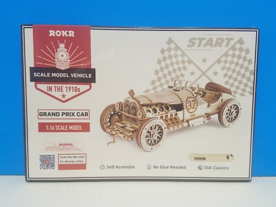 ROKR 1:16 Scale 3D Wooden Puzzles Grand Prix Car Model Building Kits ...